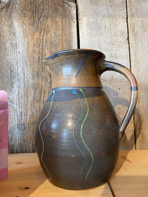 Large handcrafted ceramic pitcher | Thistle, Ltd